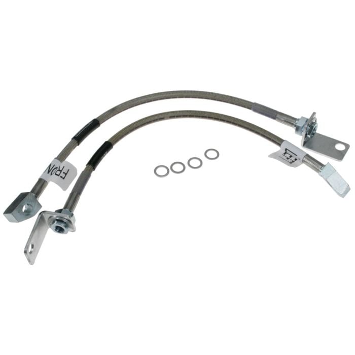 693150 Mustang Russell Brake Hose Front Disc Brake Braided Stainless ...