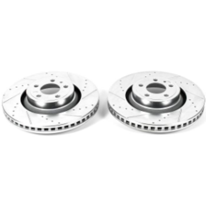 Mustang Front Brake Rotor Drilled/ Slotted Pair EcoBoost Performance ...