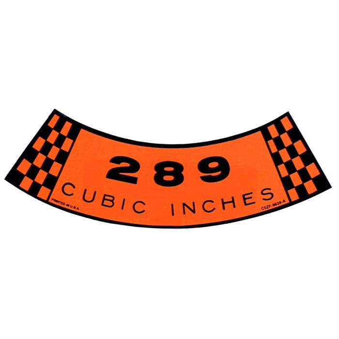 Jim Osborn Reproductions DF104 Bronco Decal Air Cleaner 289 2V 1967-1968