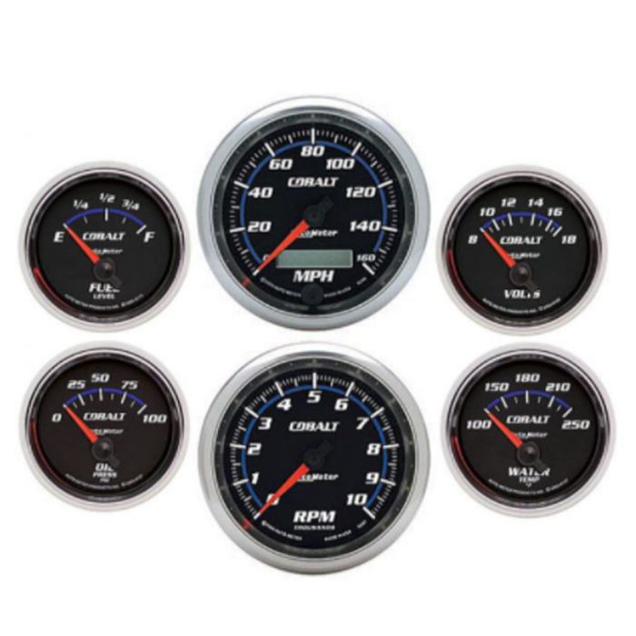 Classic Dash F-100 6-Gauge Kit With Cobalt Electric Gauges 1967-1972