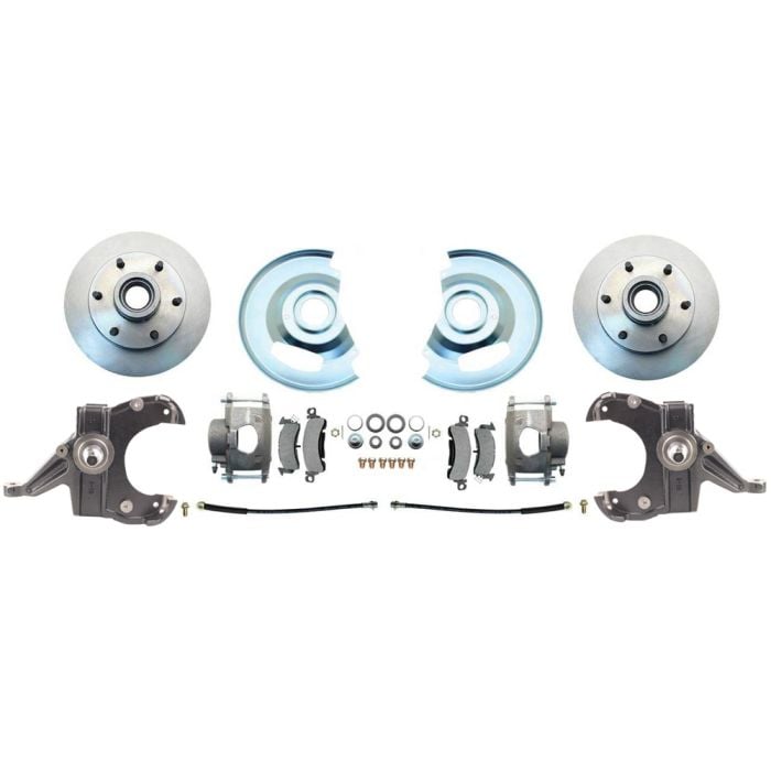 Front Disc Brake Kit 6 Lug 2-1/2" Drop Chevy C10 1963-1970
