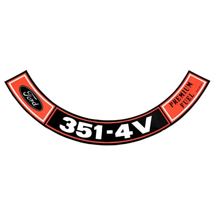 Jim Osborn Reproductions DF185 Mustang Decal Air Cleaner 4-Barrel 351 ...