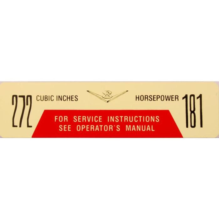 Jim Osborn Reproductions DF0489 F-100 Air Cleaner Decal 181 1959-1960 ...