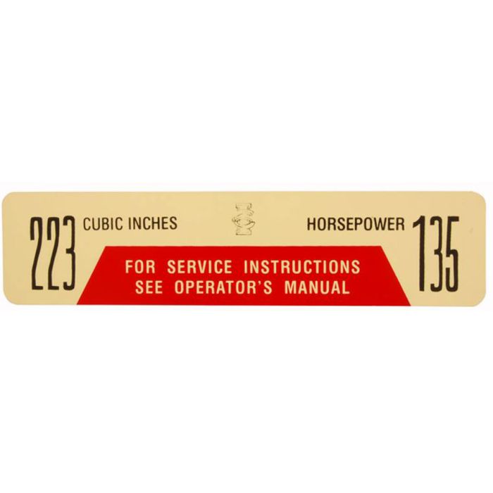 Jim Osborn Reproductions DF-487 F-100 Air Cleaner Decal 135 223 6 ...