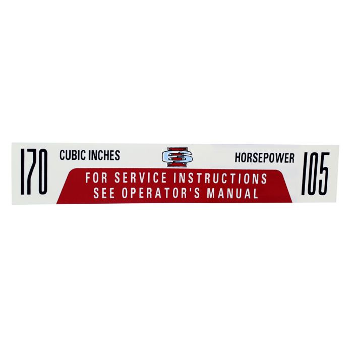 Jim Osborn Reproductions DF0303 Bronco Decal Air Cleaner 170CI/105HP 1966