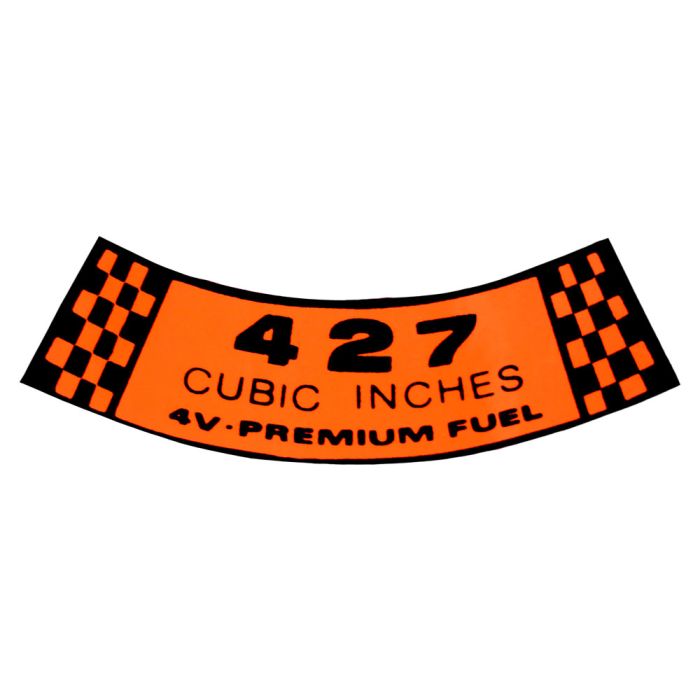 Jim Osborn Reproductions DEC316 Mustang Decal Air Cleaner 427 4-Barrel 1968
