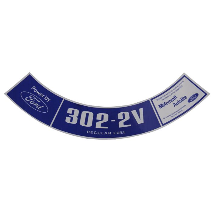 Jim Osborn Reproductions DEC480 Mustang Air Cleaner Decal 302 2V ...