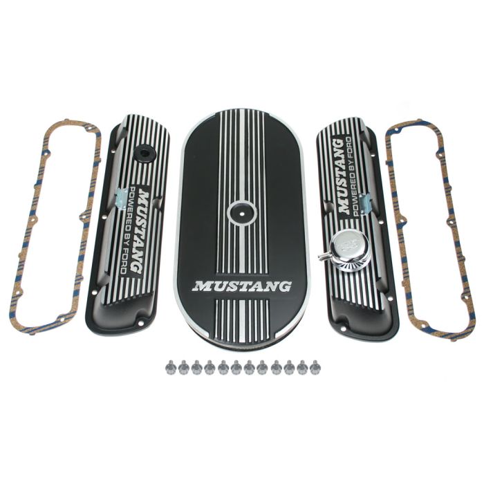 Mustang Engine Dress Up Kit Aluminum Mustang Logo 260/ 289/ 302/ 351W ...