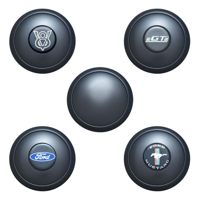 GT Performance GT9 Horn Button 9-Bolt Black Anodized Small