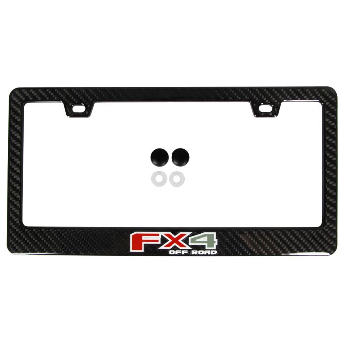 Focus/ Fiesta License Plate Frame 2-Hole Real Black Carbon Fiber With ...