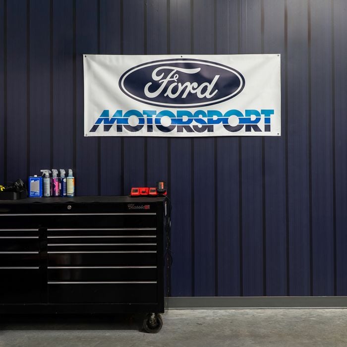 3-Color Early 80s Retro Ford Motorsport Banner