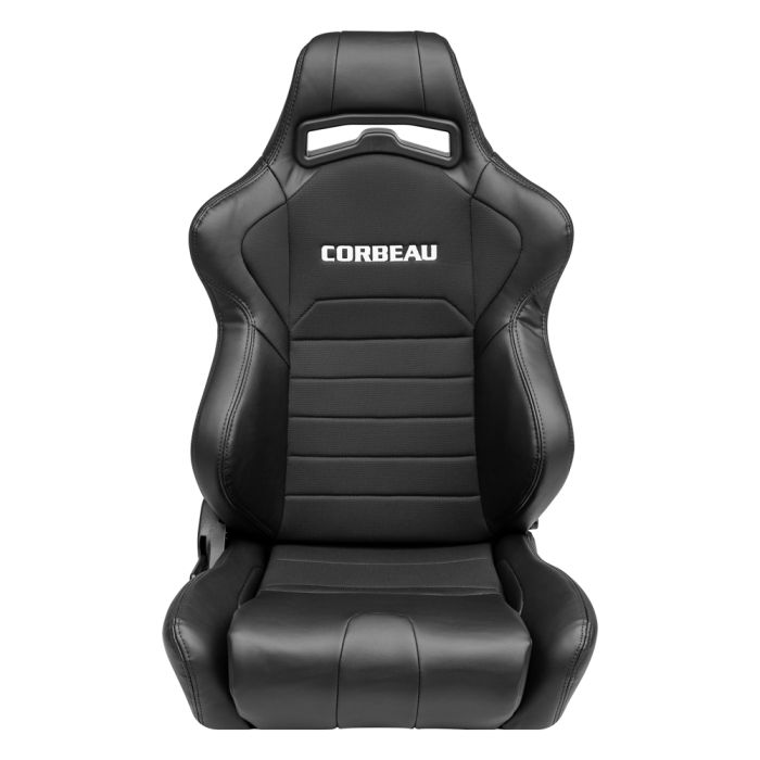 Corbeau 22501W PAIR LG1 Wide Seats Reclining Cloth Black