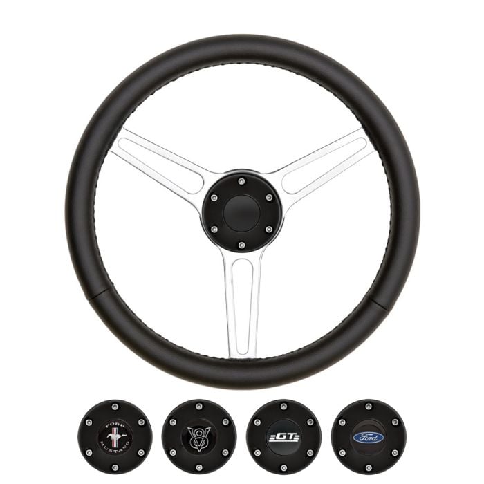 GT Performance GT3 Retro Gasser Steering Wheel Kit Spoke Mustang 67-69