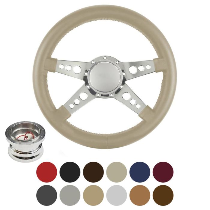 Lecarra Mark 9 GT 14” Leather Thick Grip Steering Wheel Kit