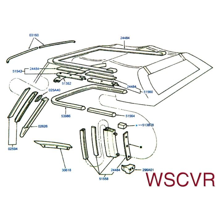 1991 Mustang Convertible Top Frame