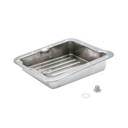 CJ Classics Transmission Oil Pan With Drain Plug Chrome C4