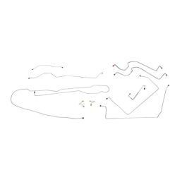 Manual Drum Brake Line Kit 4WD Longbed Chevy C10 1967-69