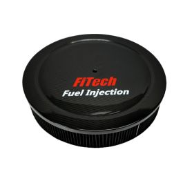 FiTech Carbon Fiber 14X3" Drop Base Air Filter & Hardware