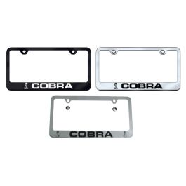 Accessories License Plate Frame Stainless Steel With Cobra Logo 1965-1973