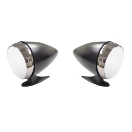 CPC Bullet Mirror Black w/Chrome Bezel Mustang 1965-1967