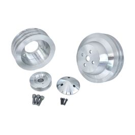 MP V-Belt Pulley Kit 2-Groove High Water Flow Ratio 390/427/428 Ford FE