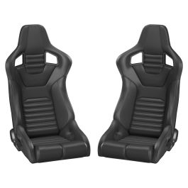 Corbeau 84901 Pair Reclining Sportline RRB Black Cloth