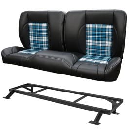 TMI C10 Pro Sport Bench Seat Kit 60" Blue Plaid 1960-1972