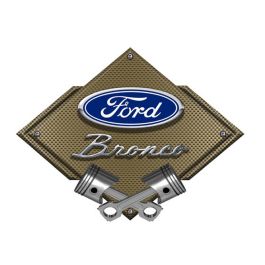 Ford Metal Sign Bronze Carbon Diamond 25”X19”