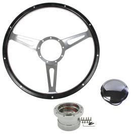 CJ Classic Trucks F-100 Black Forest Woodgrain Steering Wheel Kit 15” 9 ...