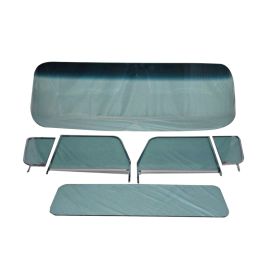 C10 Complete Glass Kit 6-Piece Green Tint With Shaded Windshield And ...