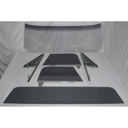 C10 Complete Glass Kit 6-Piece Smoked/Shaded With Assembled Vent ...